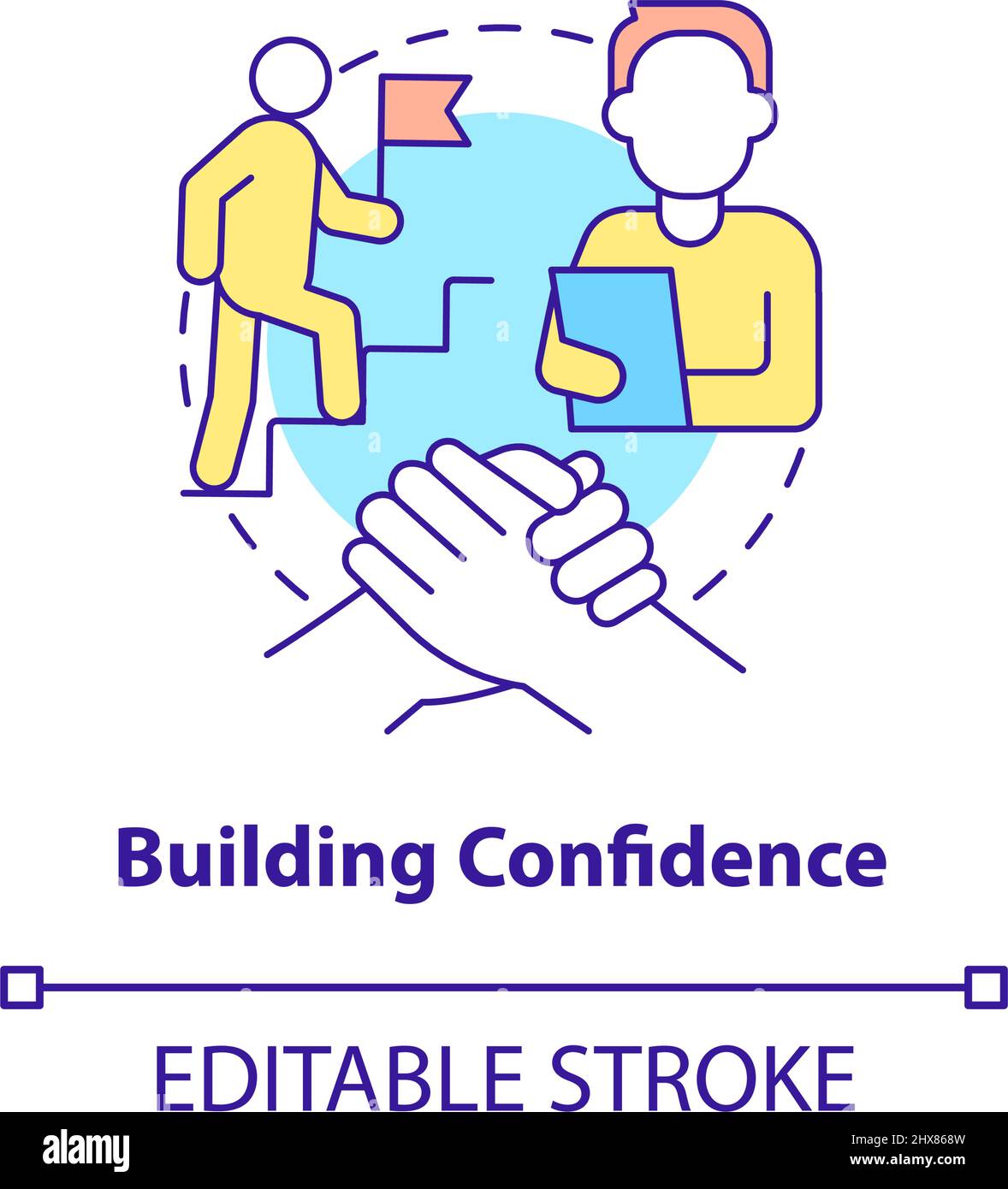 Building confidence concept icon Stock Vector Image & Art - Alamy