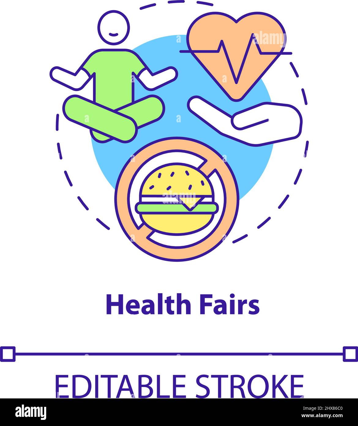 Health fairs concept icon Stock Vector Image & Art - Alamy