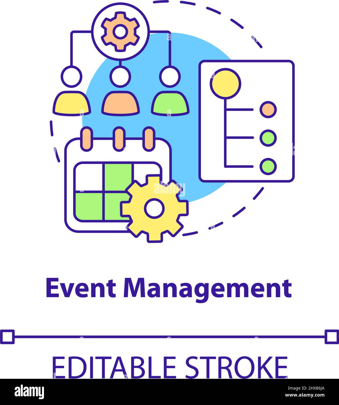 Event management concept icon Stock Vector Image & Art - Alamy