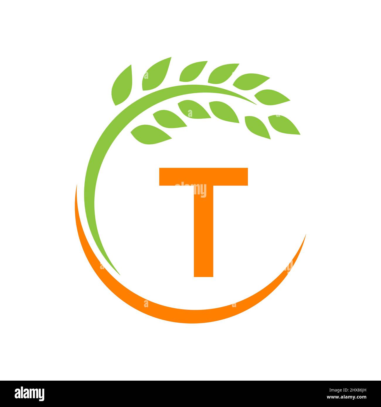 Agriculture Logo On T Letter Concept. Agriculture And Farming Pasture ...