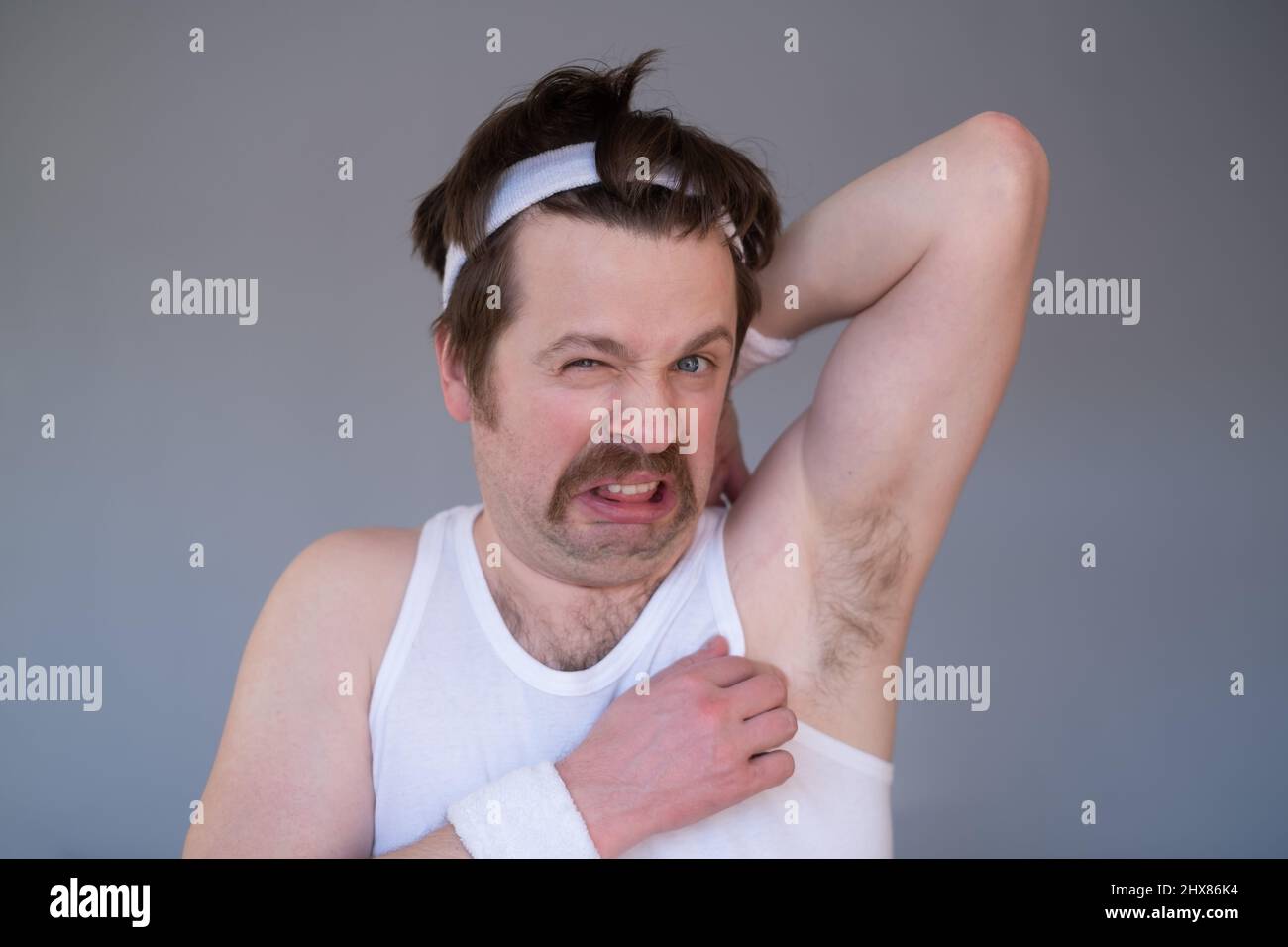Sweaty armpit hi-res stock photography and images - Alamy