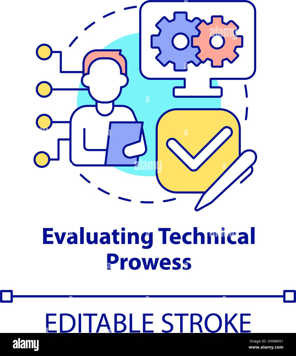 Evaluating technical prowess concept icon Stock Vector Image & Art - Alamy