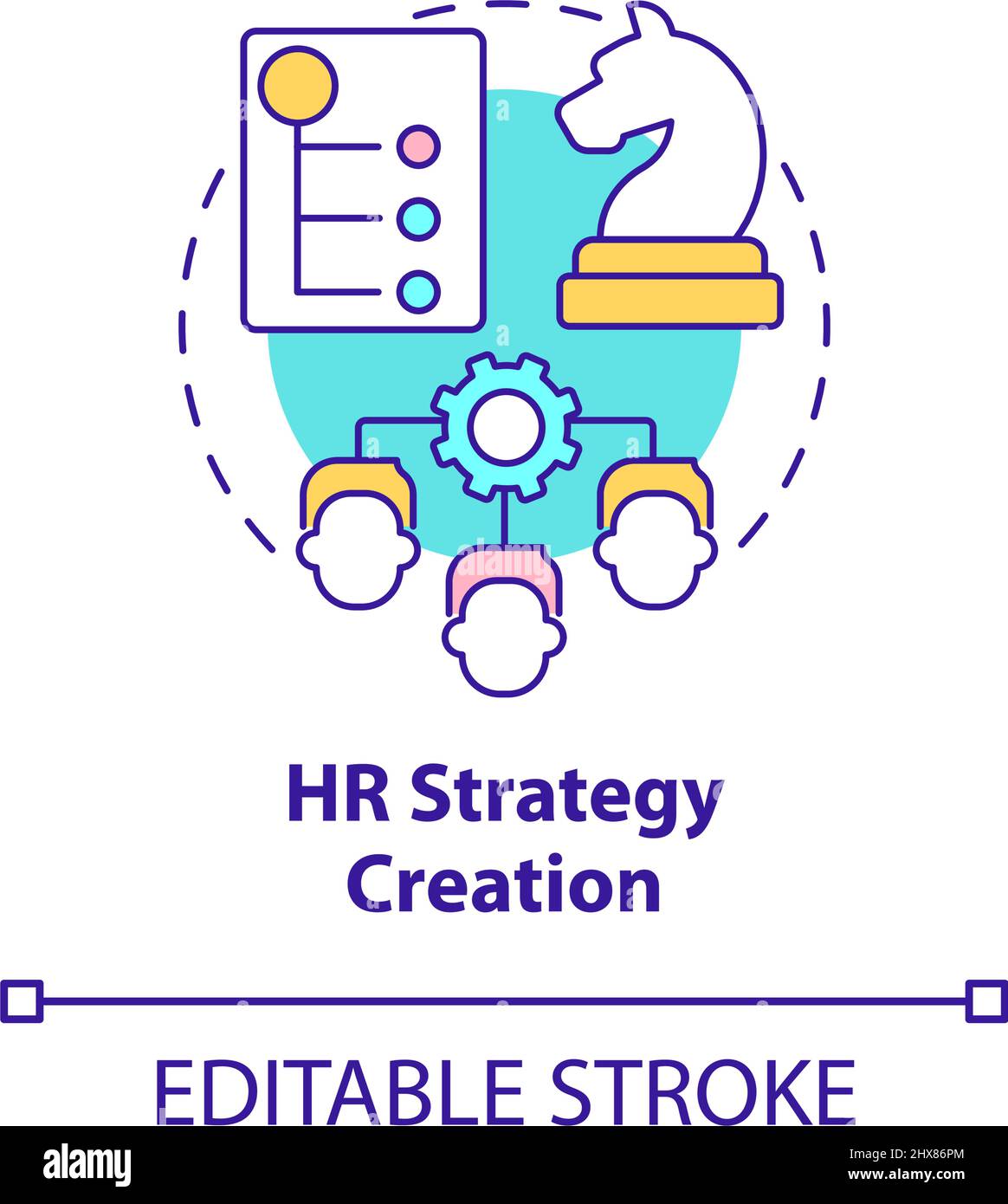 HR strategy creation concept icon Stock Vector Image & Art - Alamy