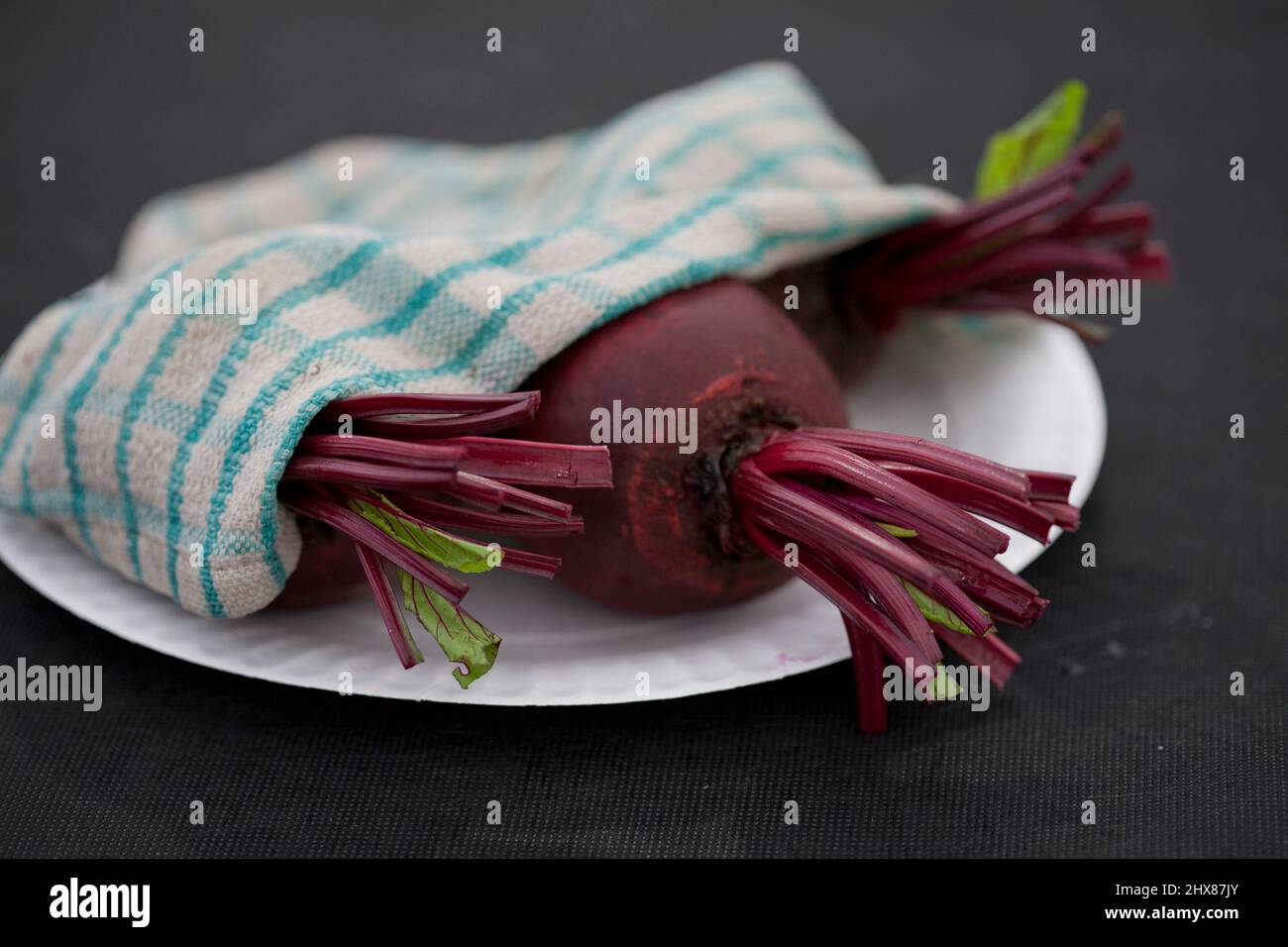 Beetroot on display at a village fair Stock Photo - Alamy