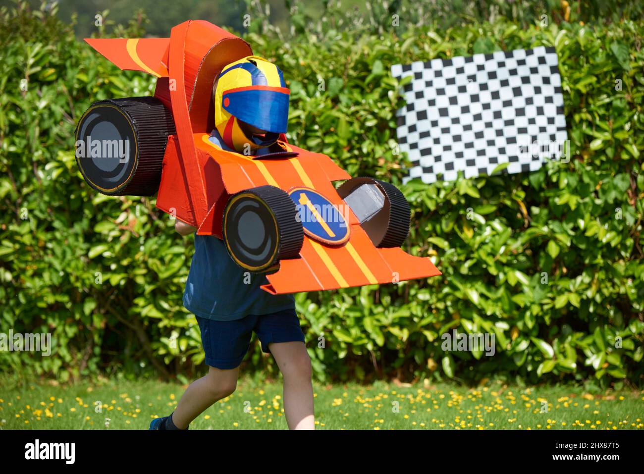 Cardboard model racing car Stock Photo - Alamy