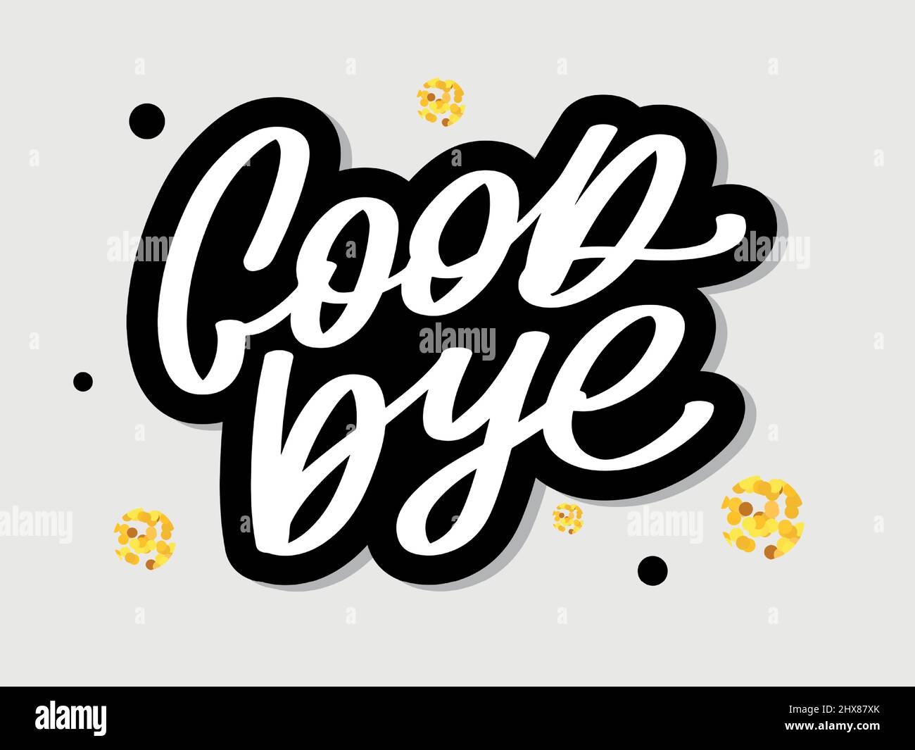 Good bye calligraphic lettering on yellow Stock Vector Image & Art - Alamy