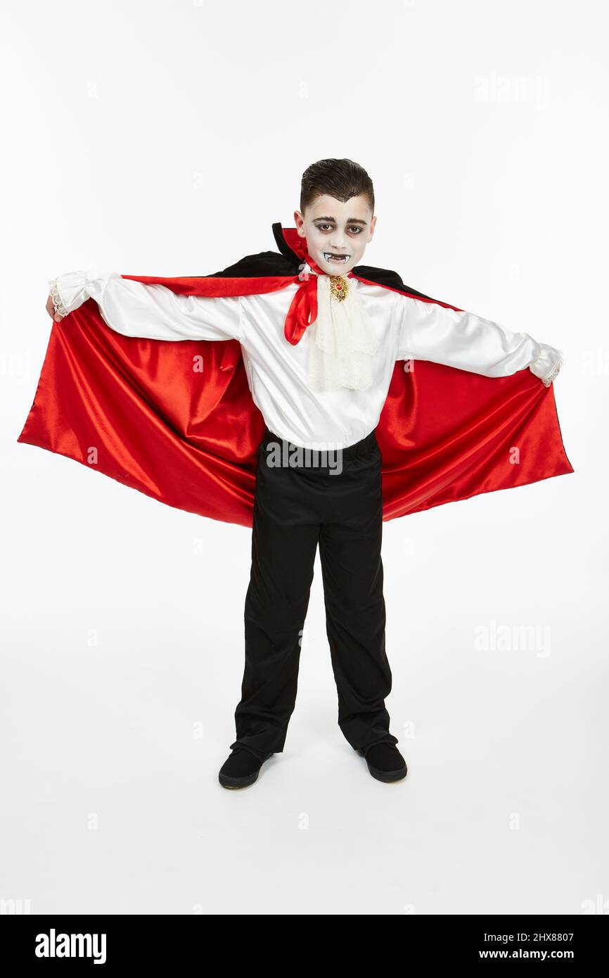Kid/Model dressed as a Vampire for Halloween Stock Photo - Alamy