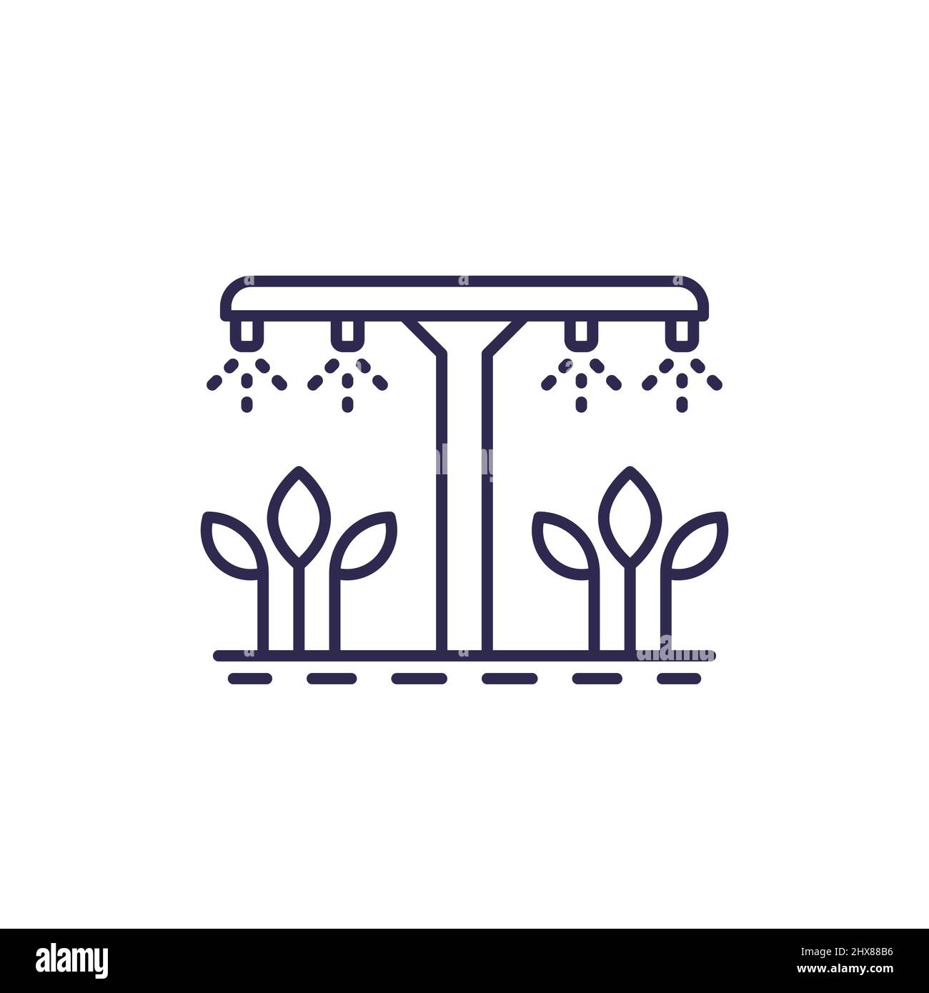 irrigation system, watering plants line icon Stock Vector Image & Art ...