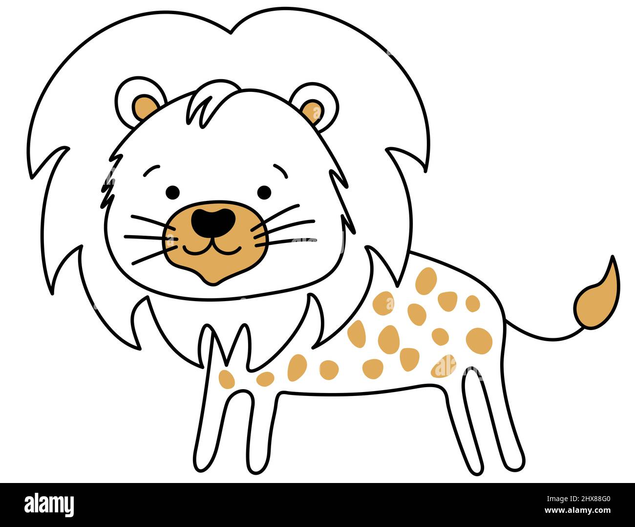 Cute Lion Drawing For Kids