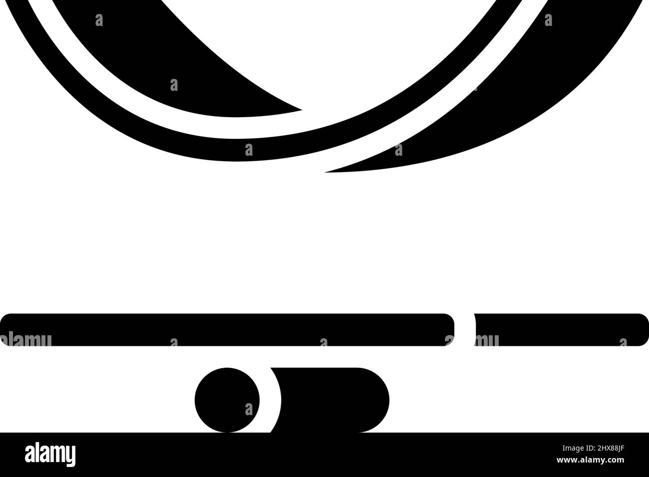balance board glyph icon vector illustration Stock Vector Image & Art ...
