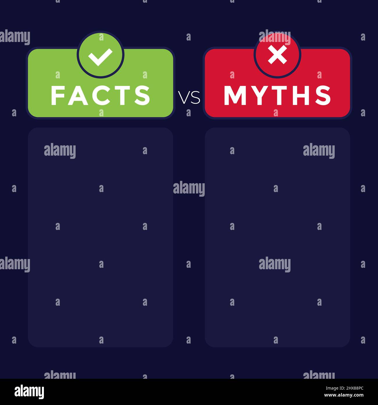 Facts vs myths Stock Vector Images - Alamy