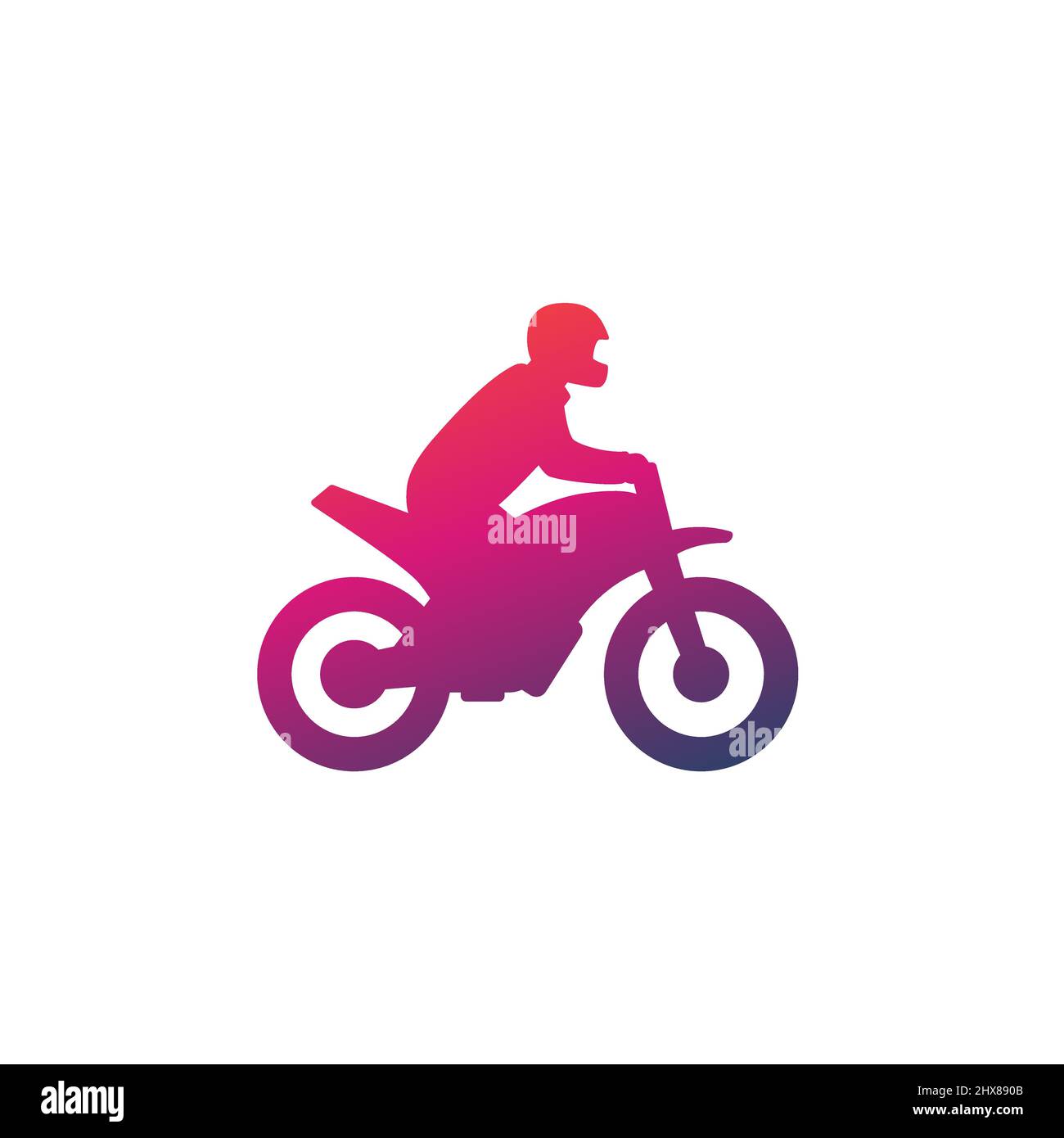 motocross icon, rider on a motorcycle vector Stock Vector Image & Art ...