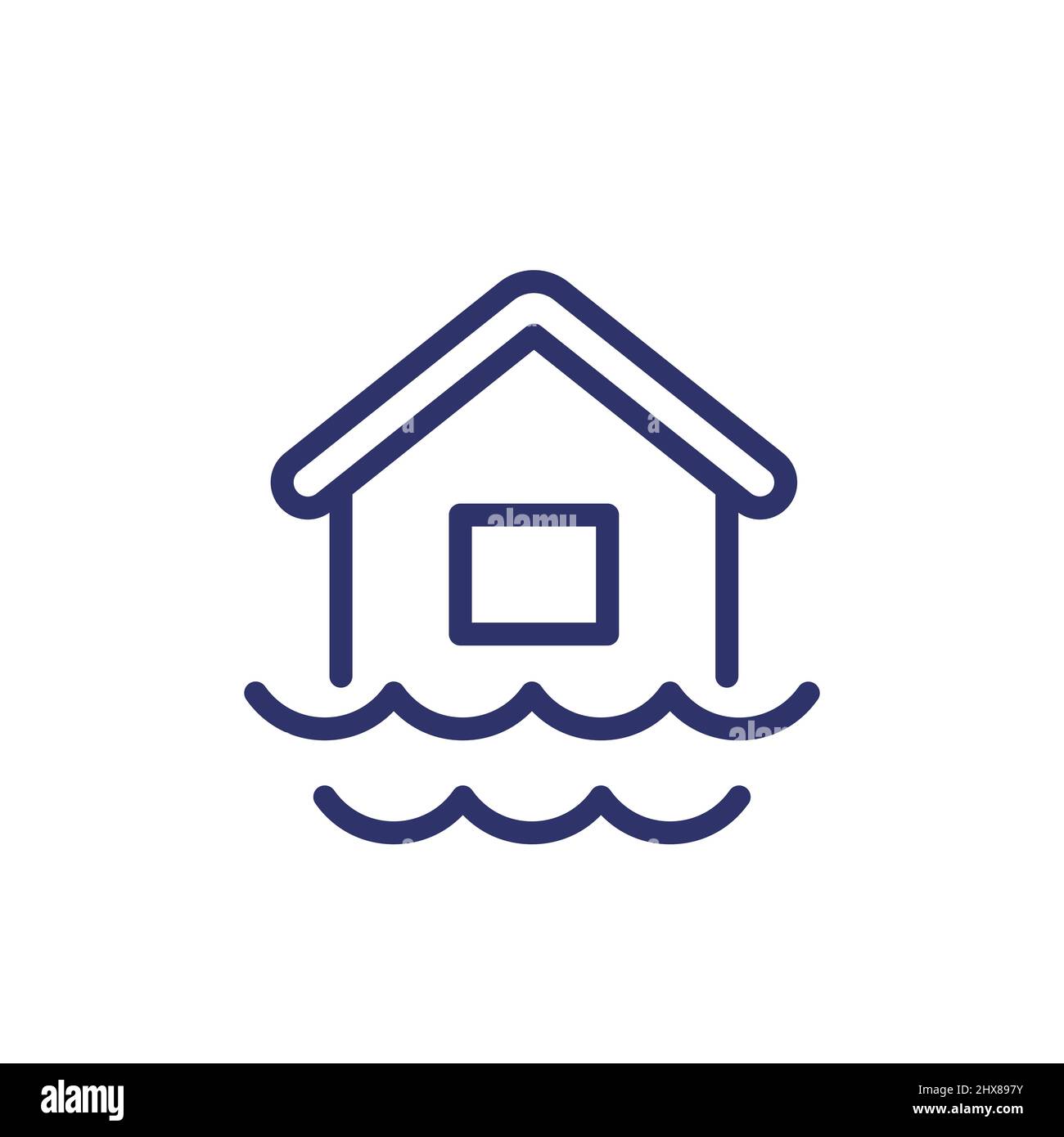 Water line flood house Cut Out Stock Images & Pictures - Alamy