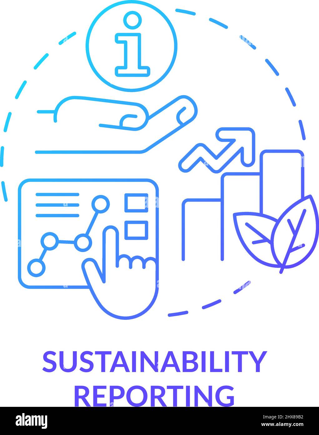 Sustainability reporting blue gradient concept icon Stock Vector Image ... Sustainability reporting blue gradient concept icon Stock Vector Image ...