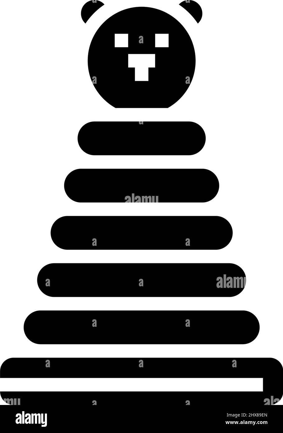 ring stacker glyph icon vector illustration Stock Vector Image & Art ...