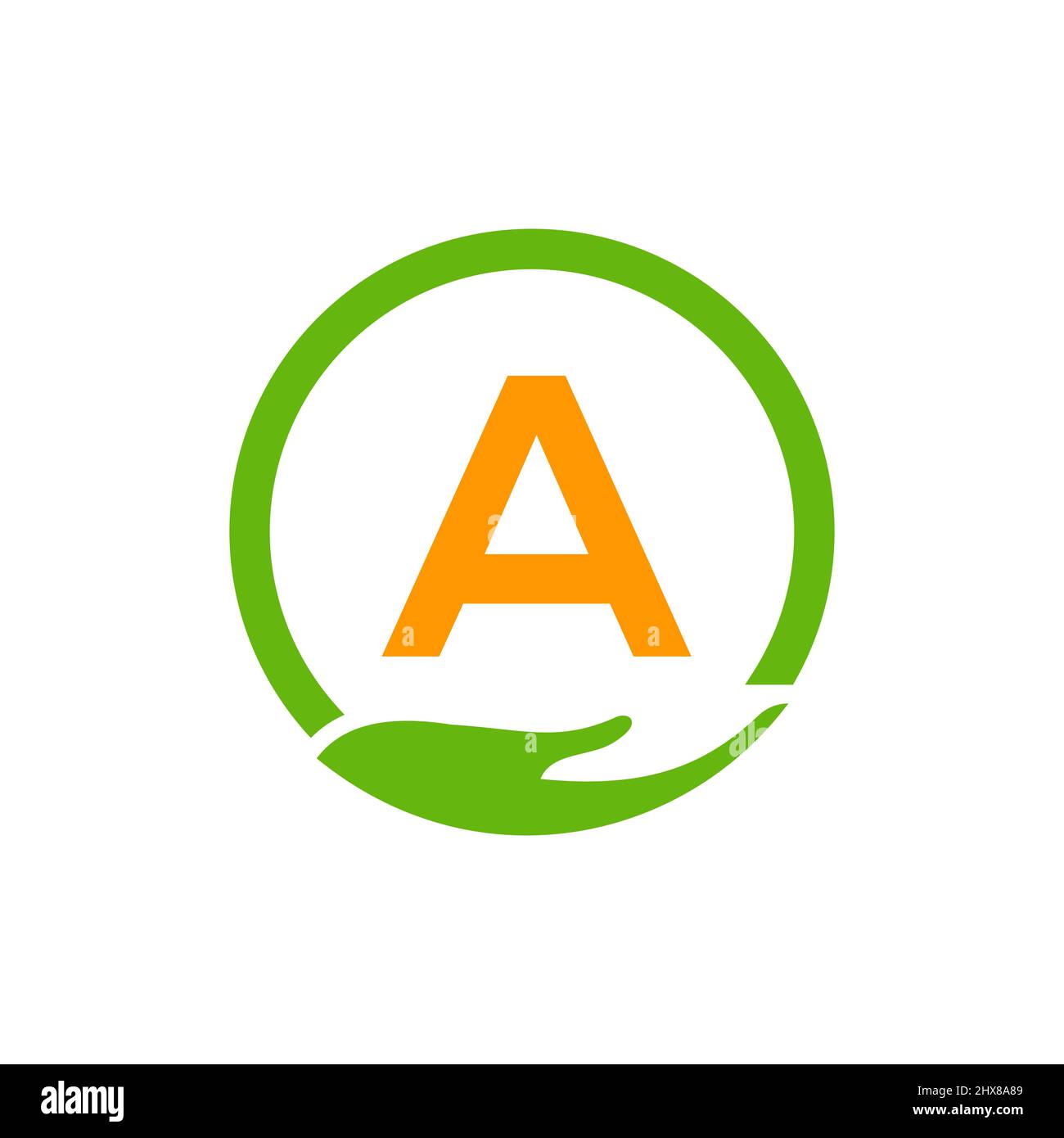Charity Help Hands Logo On Letter A Concept Template. Care, Sharing ...