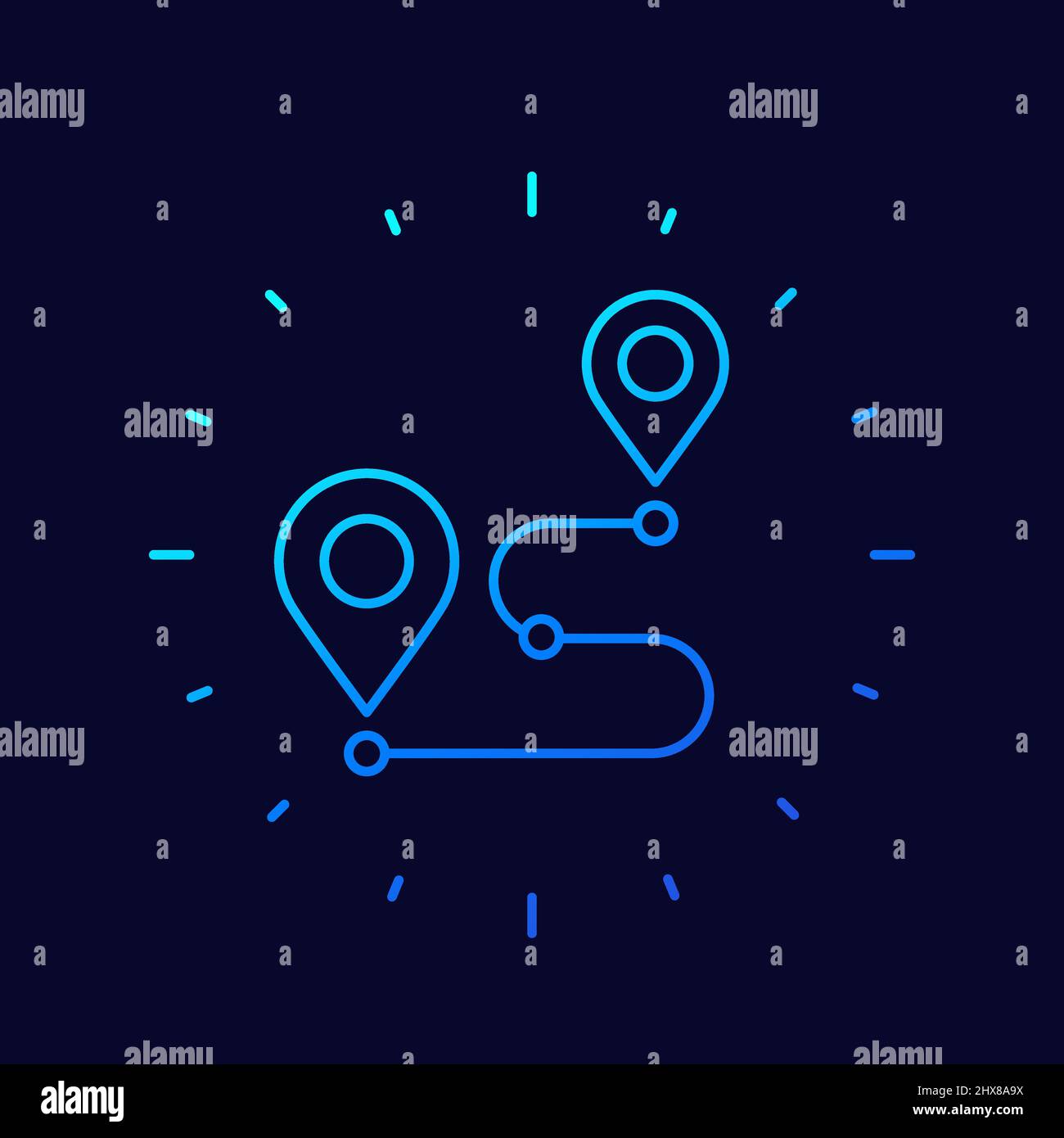 Path line icon for web Stock Vector Image & Art - Alamy