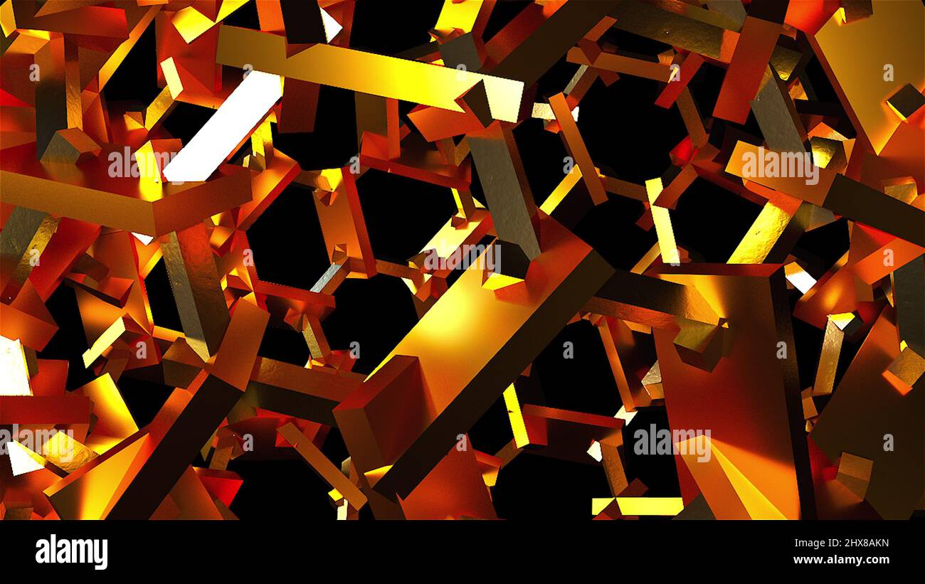 Gold element. Computer generated 3d render Stock Photo - Alamy