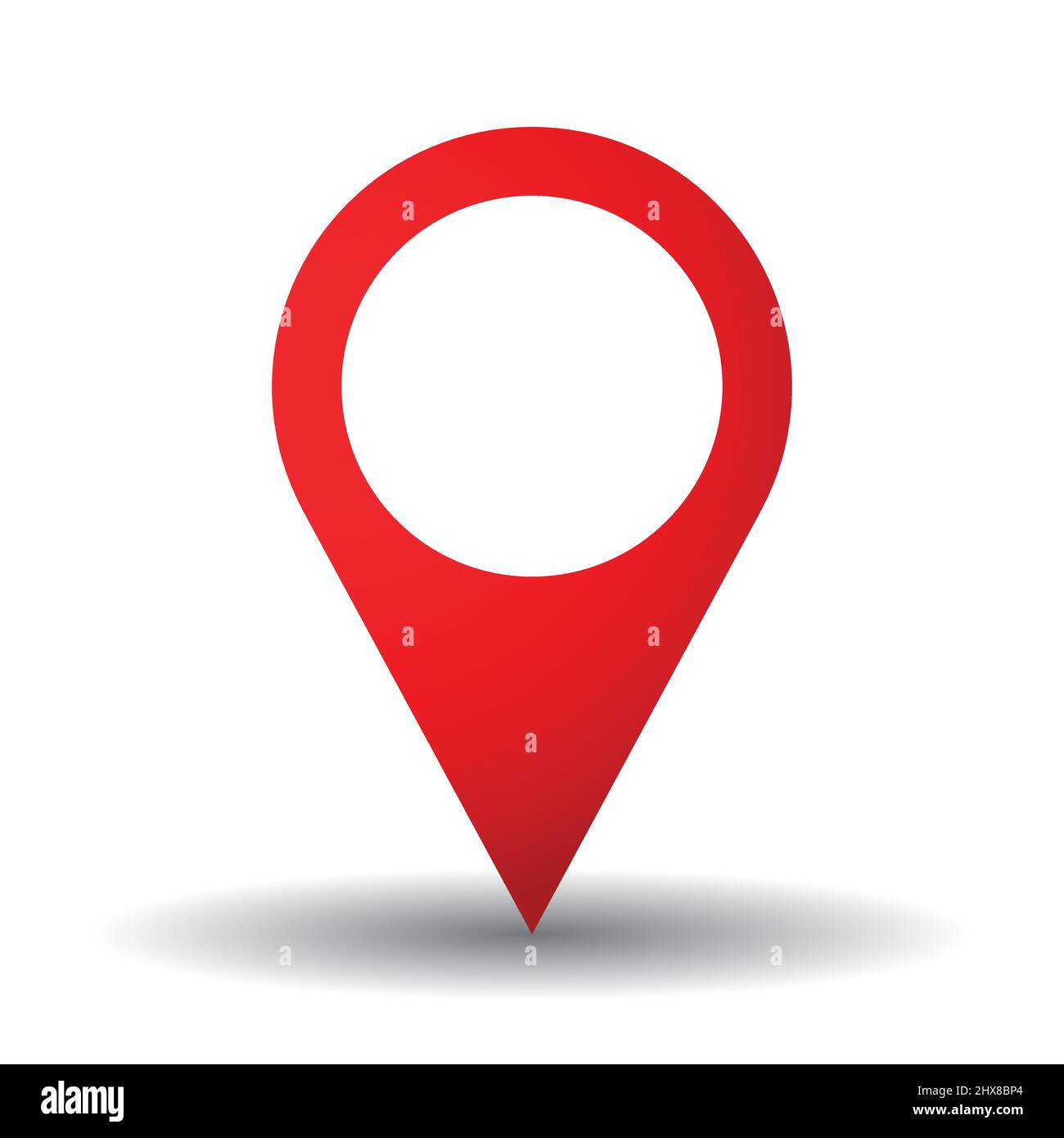 Red location pin - vector illustration Stock Vector Image & Art - Alamy