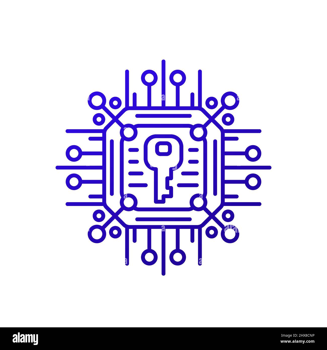 Encryption and data protection line icon Stock Vector Image & Art - Alamy