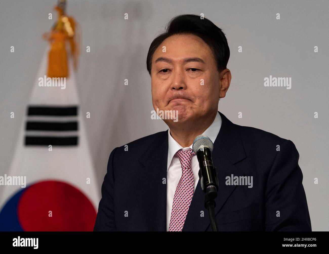 President Elect Yoon Suk Yeol Speaks During A Press Conference At The