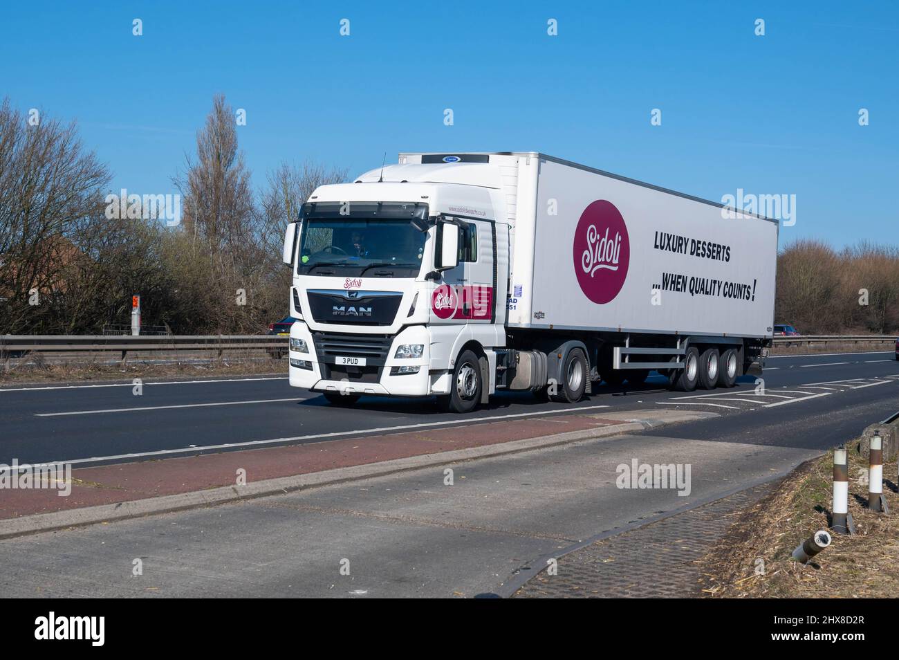 Sidoli luxury desserts lorry travelling along the Southern bypass ...