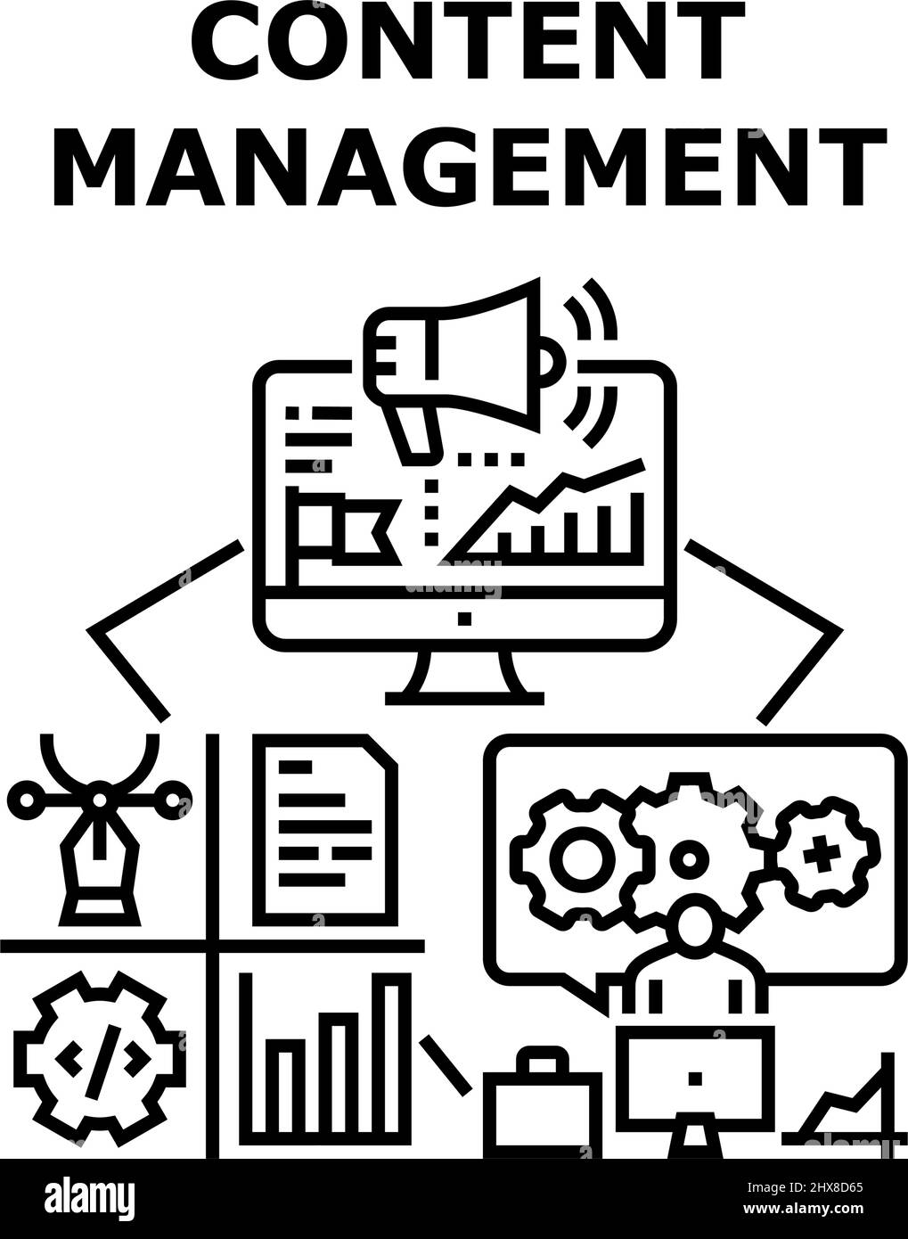 Content Management Vector Concept Illustration Stock Vector Image & Art ...