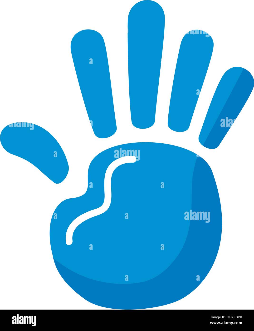 blue hand print painted icon Stock Vector Image & Art - Alamy
