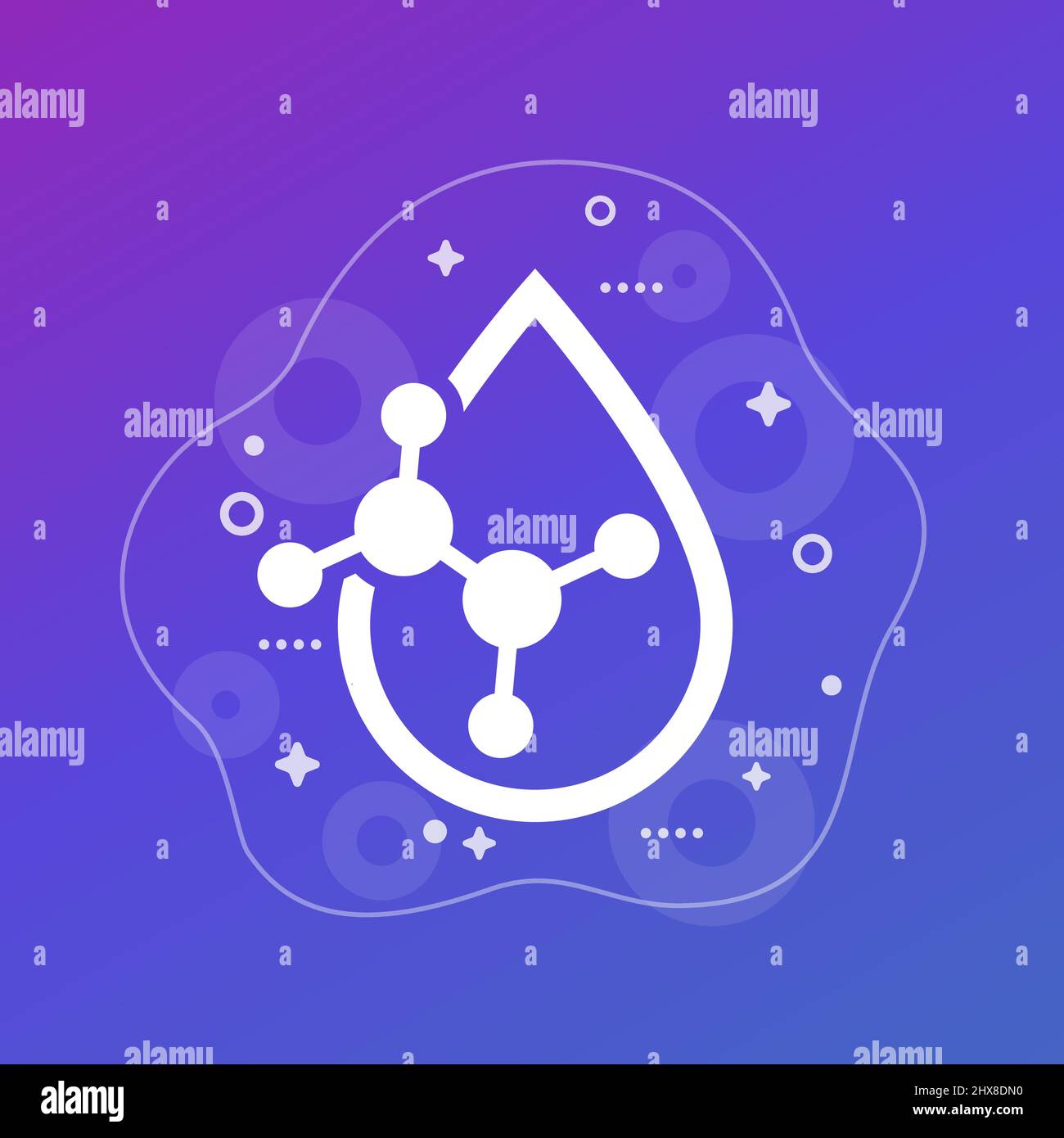 Acid drop with a molecule, vector Stock Vector Image & Art - Alamy