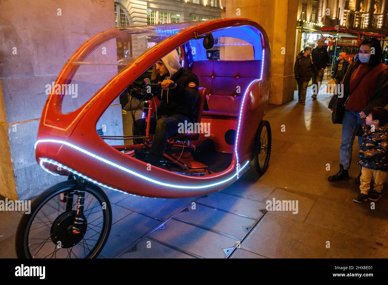 rickshaw in Soho, London, England, Great Britain Stock Photo - Alamy