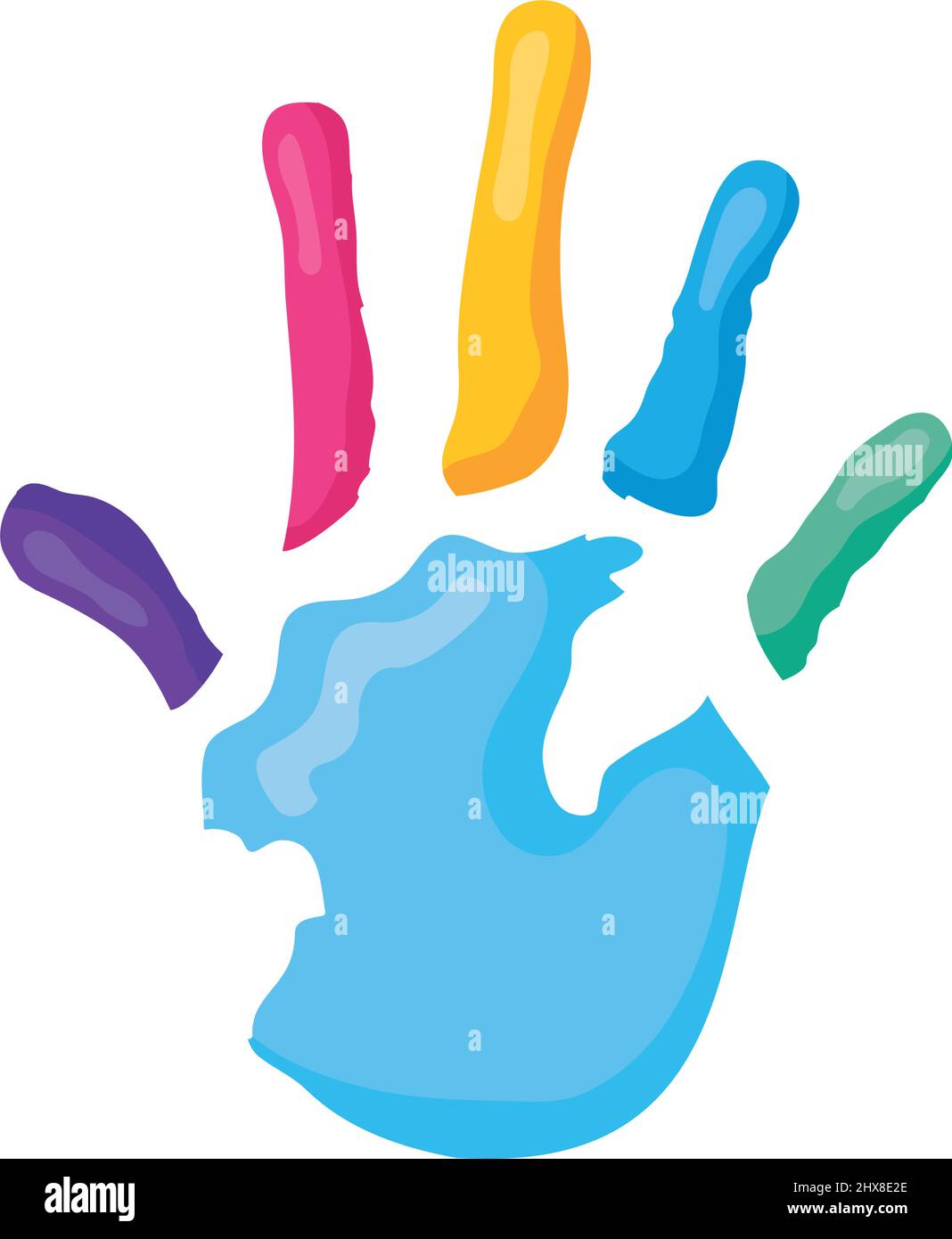 colors paint hand print icon Stock Vector Image & Art - Alamy