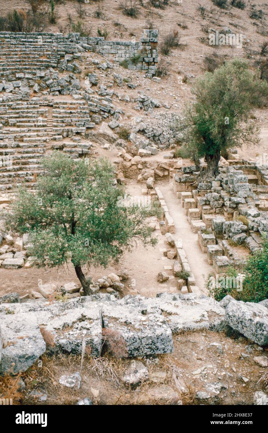 Kaunos - ruins of ancient town In Anatolia, Turkey. Amphitheatre ...