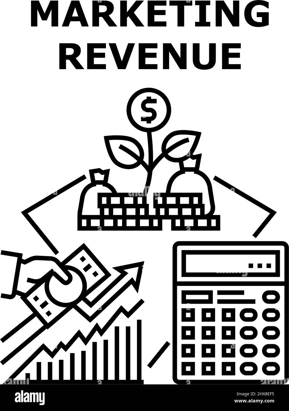 Marketing Revenue Vector Concept Illustration Stock Vector Image & Art ...