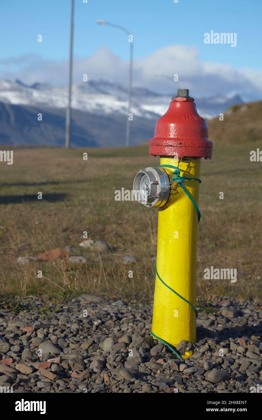 Fire hydrant in rural area Eastern Region, Iceland Stock Photo - Alamy