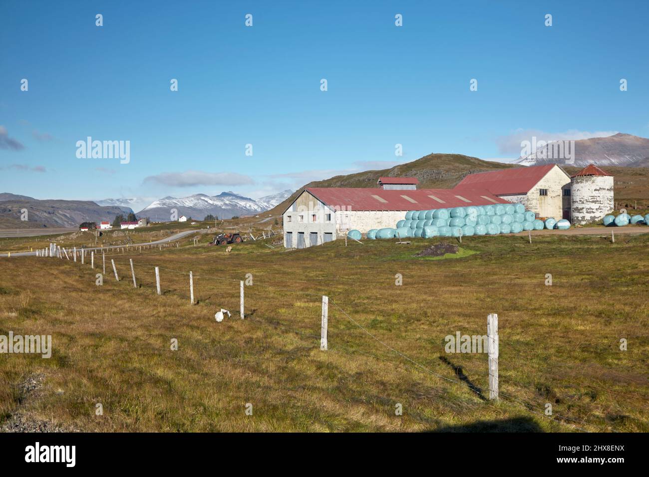 Farm in an Icelandic landscape Stock Photo - Alamy