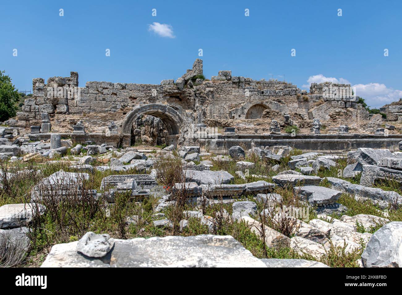 Perge ancient city ruins, Aksu, Antalya, Turkey Stock Photo - Alamy
