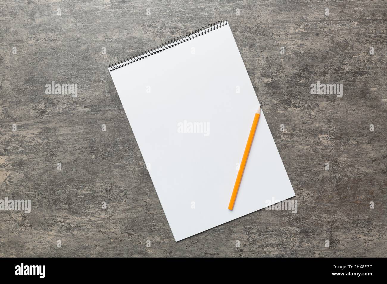 Blank notebook with pen on white background. Back to school and ...