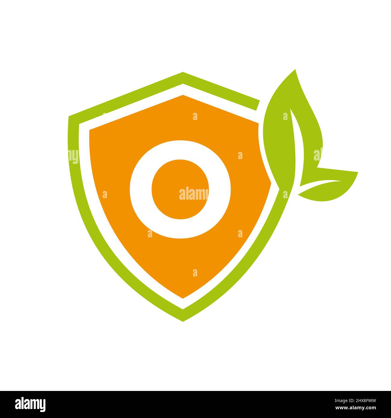 Eco Leaf Agriculture Logo On Letter O Vector Template. Eco Sign ...