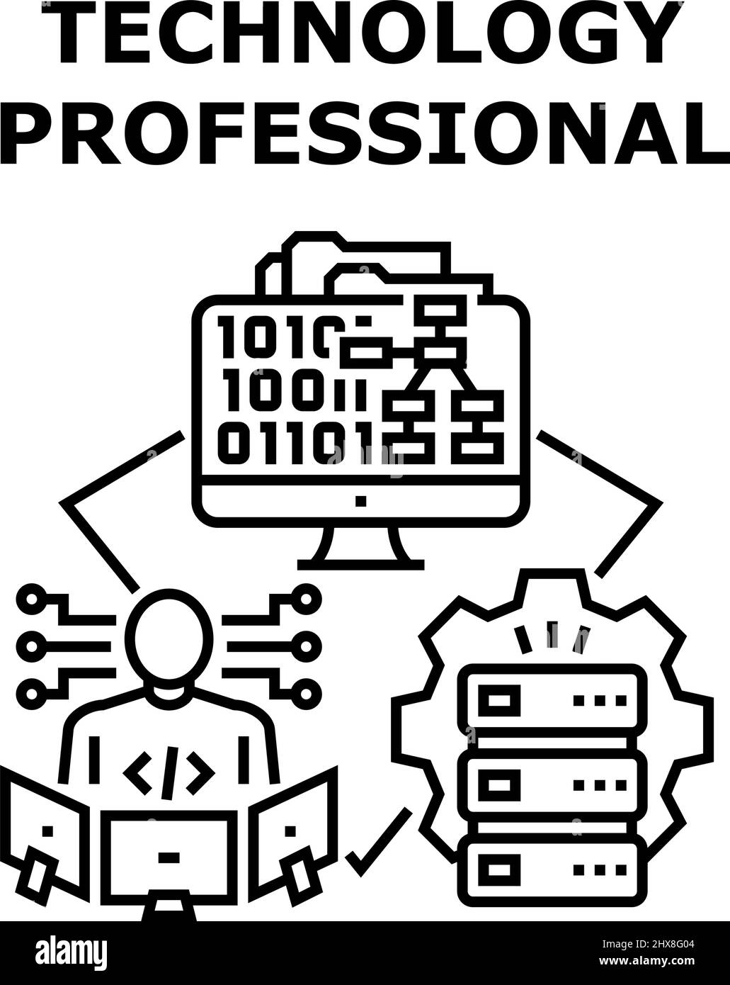 Connection programmer Black and White Stock Photos & Images - Alamy