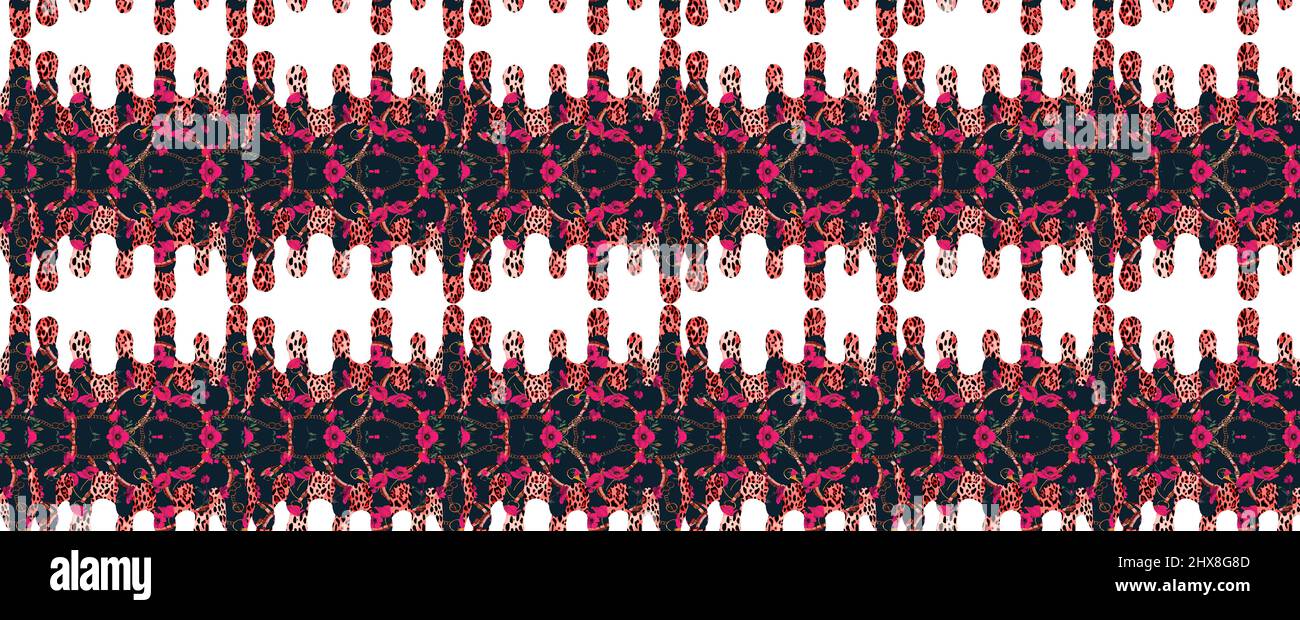 Seamless Fashion print.Fabric print pattern.Multicolored background ...