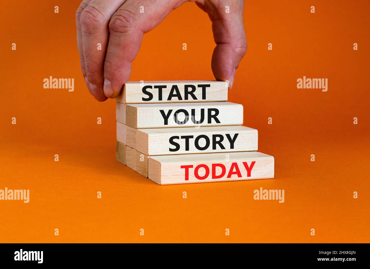 Start your story today symbol. Concept words Start your story today on ...