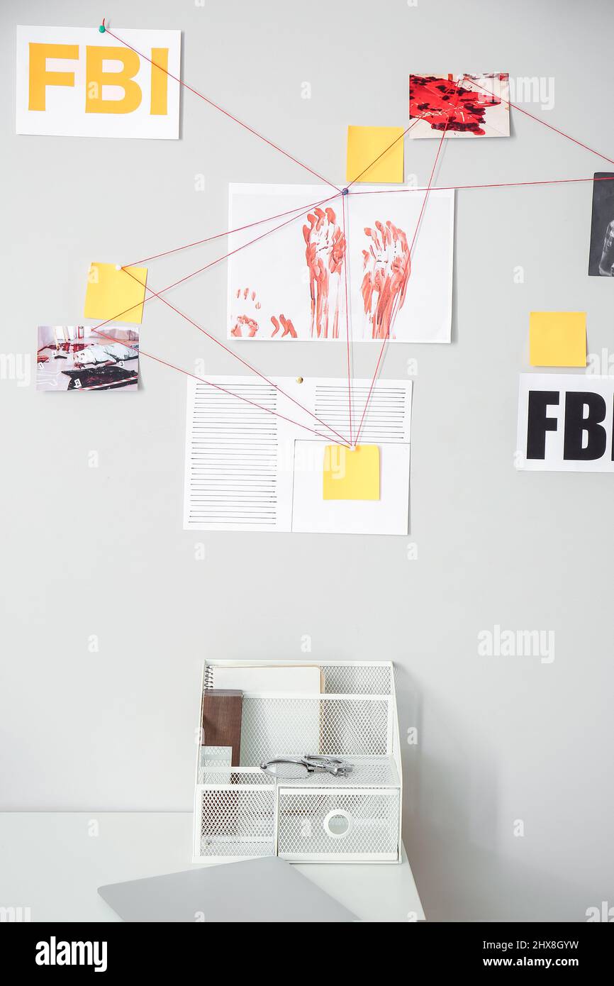 Processing of evidence in office of FBI agents Stock Photo - Alamy