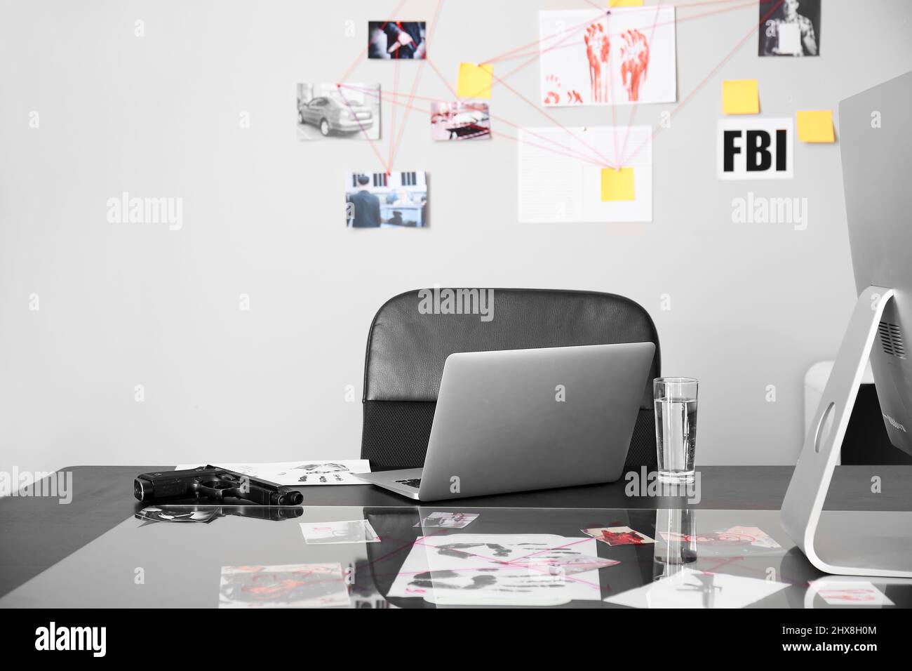 Workplace of FBI agent in modern office Stock Photo - Alamy