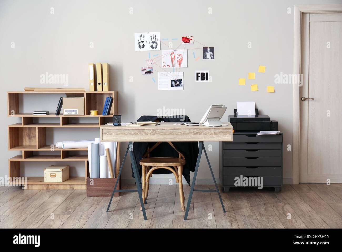 Interior of modern office of FBI agents Stock Photo - Alamy