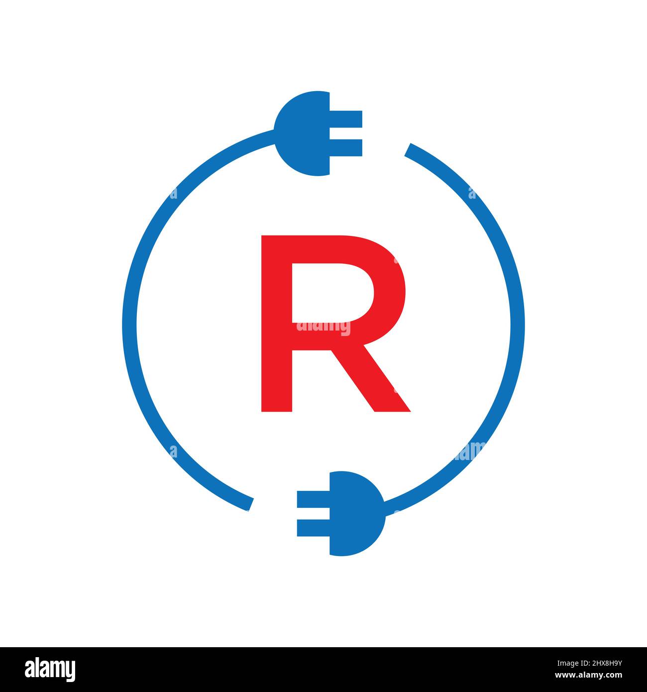 Thunder Bolt Letter R Electricity Logo. Electric Industrial, Power Sign ...