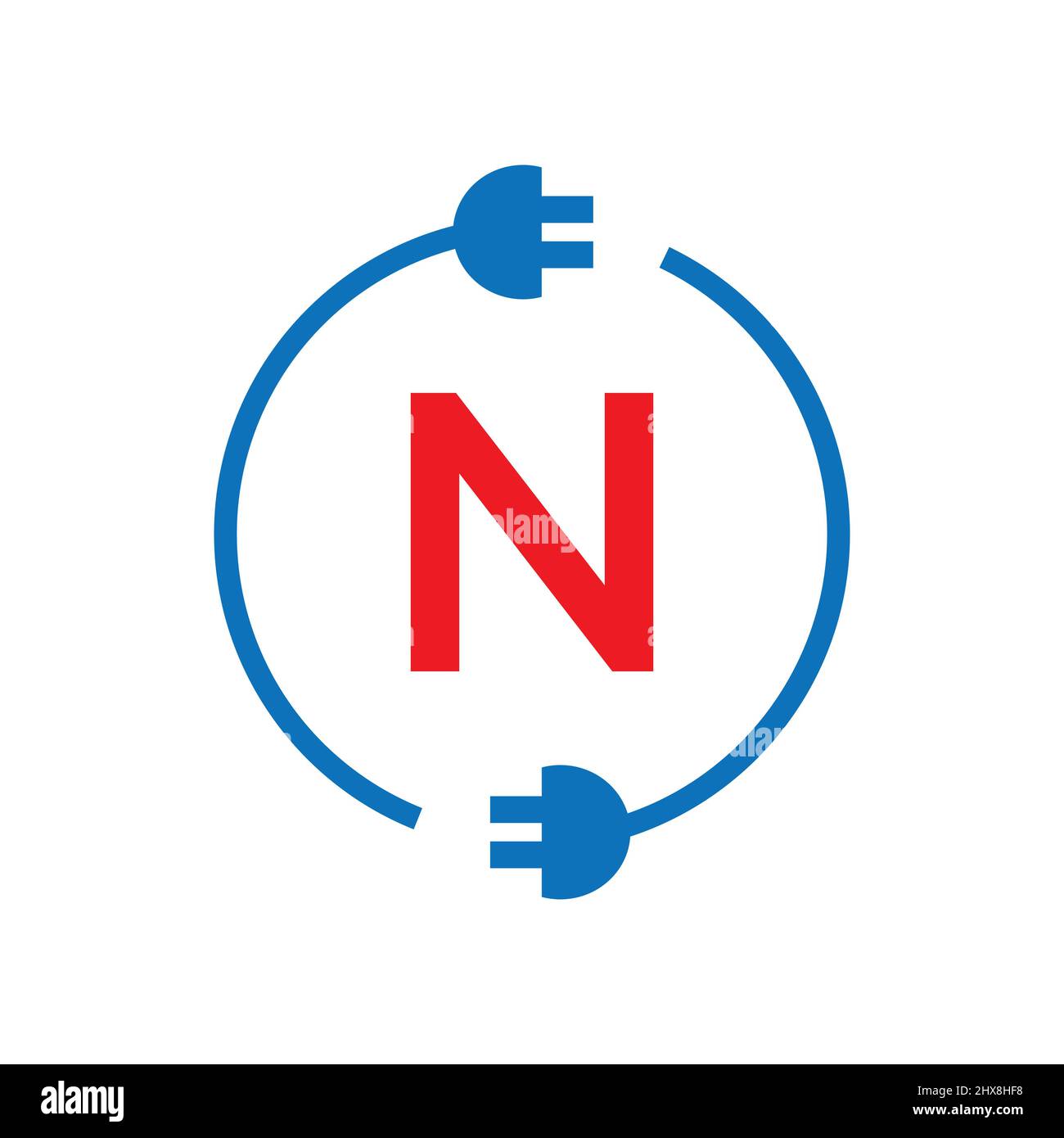 Thunder Bolt Letter N Electricity Logo. Electric Industrial, Power Sign ...