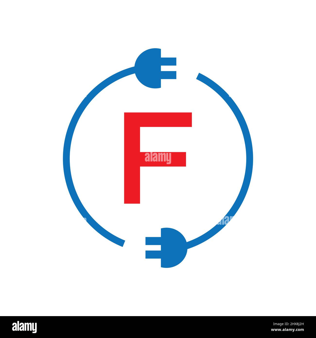 Thunder Bolt Letter F Electricity Logo. Electric Industrial, Power Sign ...