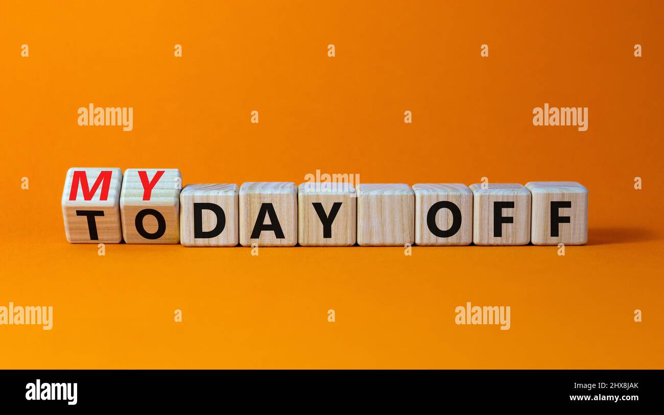 Today is my day off symbol. Turned wooden cubes and changed concept ...