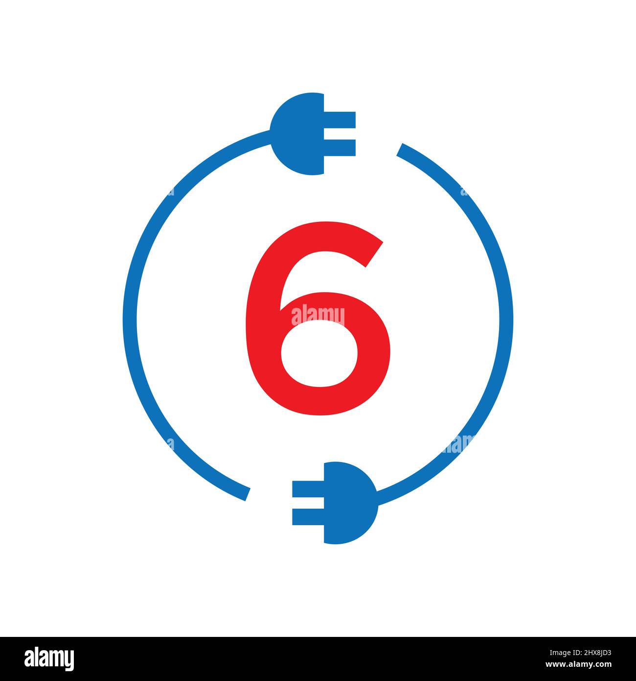 Thunder Bolt Letter 6 Electricity Logo. Electric Industrial, Power Sign ...