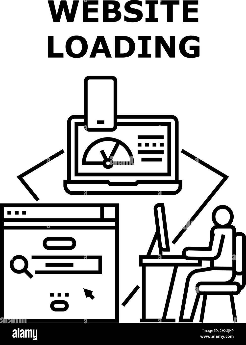 Web speed checking Stock Vector Images - Alamy